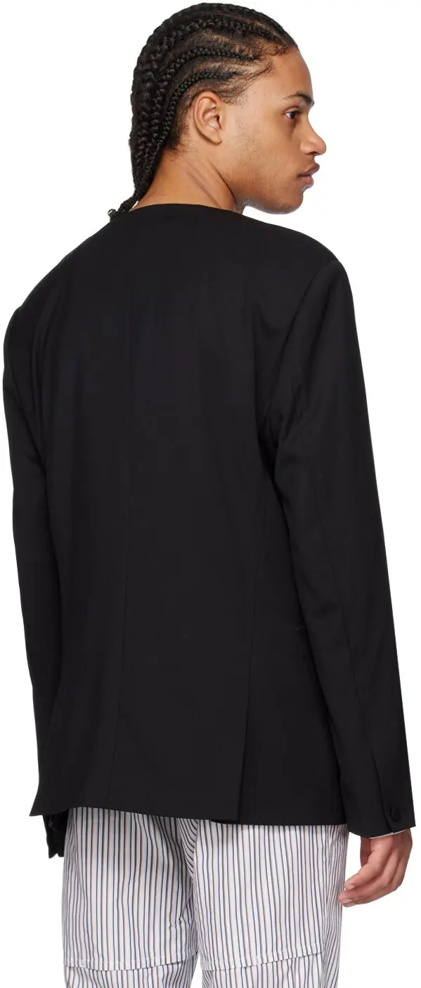 Kiko Kostadinov Black Orma Reversible Blazer In Crow Black - 68